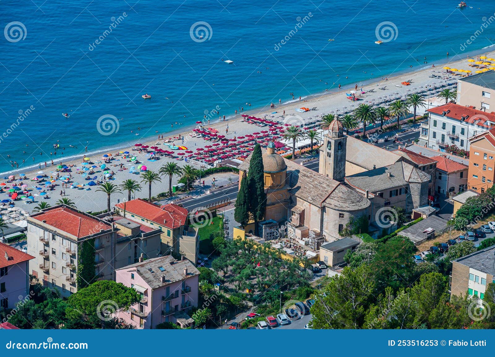 Church and Beach of Varigotti Stock Image - Image of famous, riviera ...
