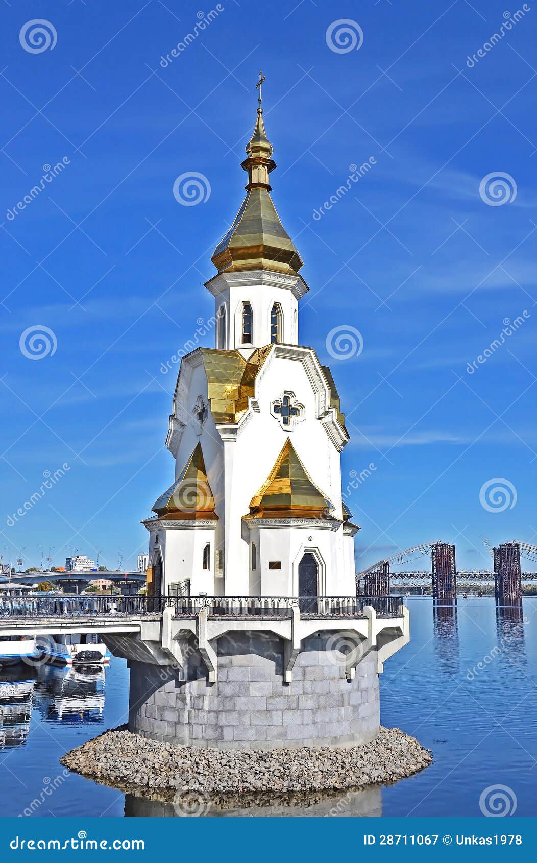 Church on the water stock image. Image of architecture - 28711067