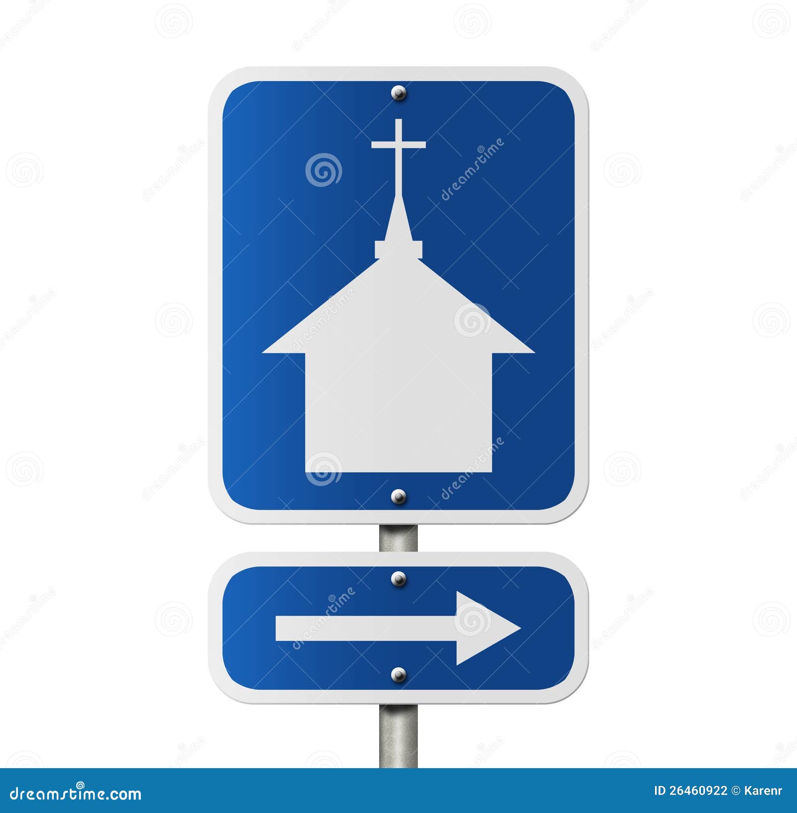 Church this way stock illustration. Illustration of religious - 26460922