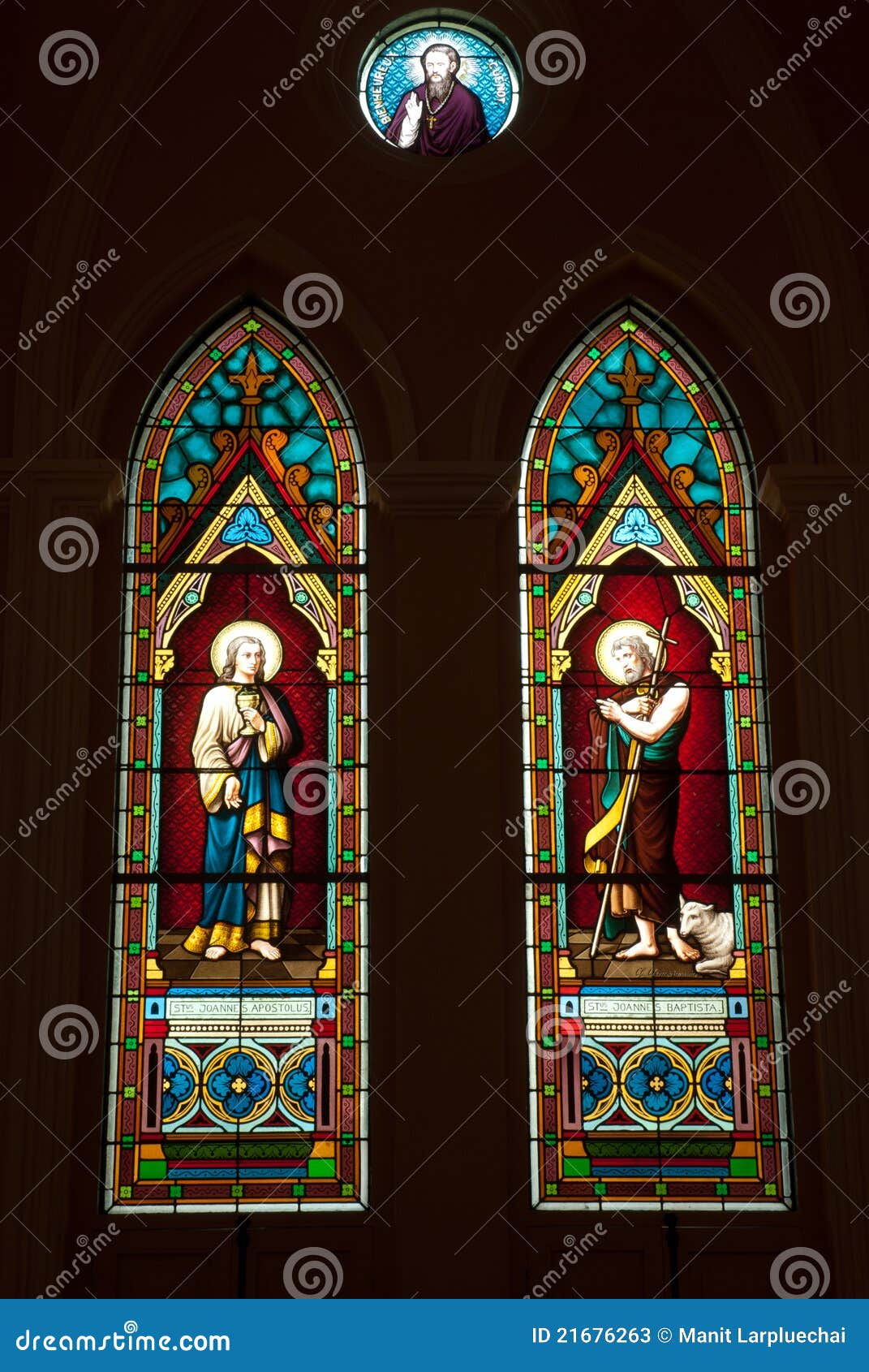 Church Window with Different Colors . Stock Image - Image of colorful ...
