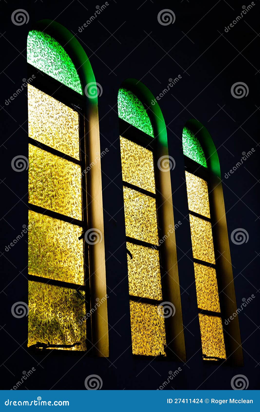 Stained Glass Church Windows Stock Photo - Image of three, vertical ...