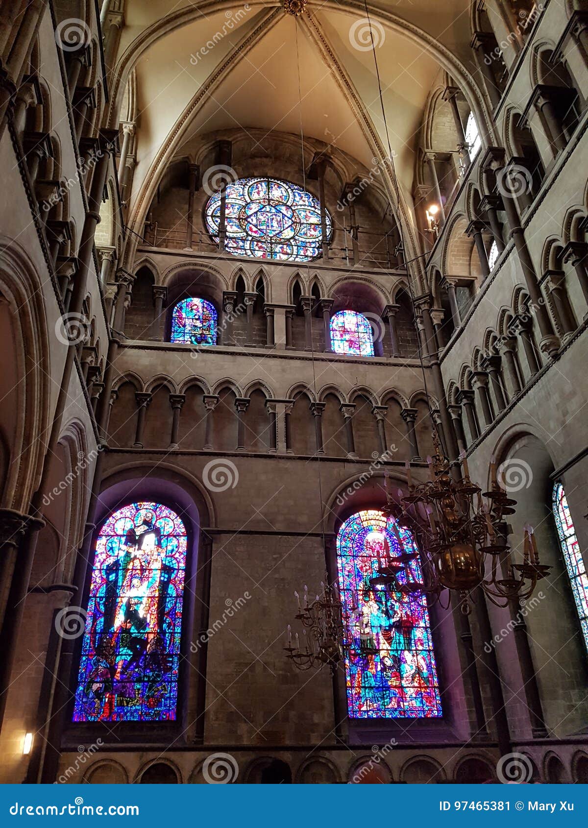 Church Windows and Ceiling stock image. Image of windows - 97465381