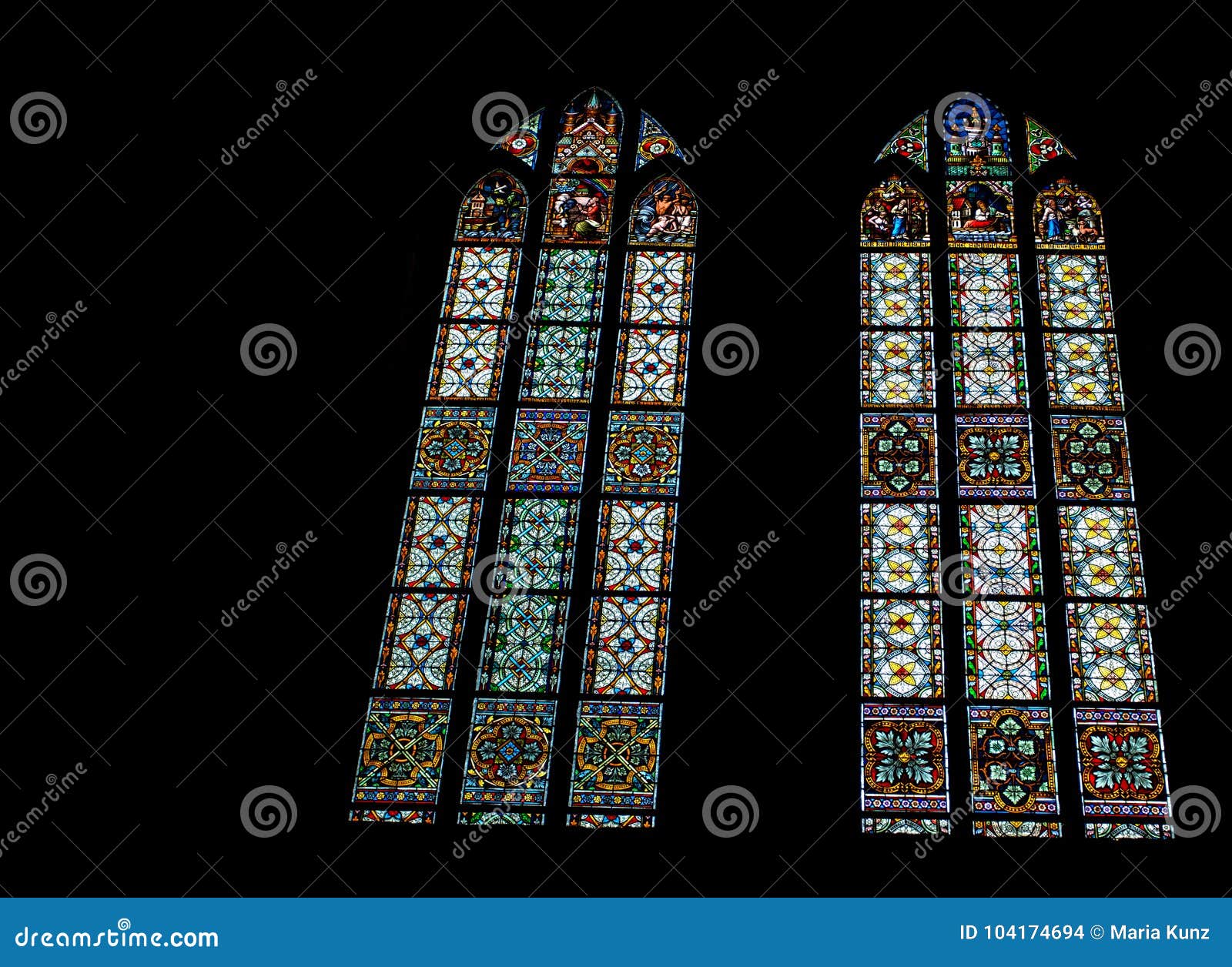 Church Windows Made of Mosaic Stock Photo - Image of culture, light ...
