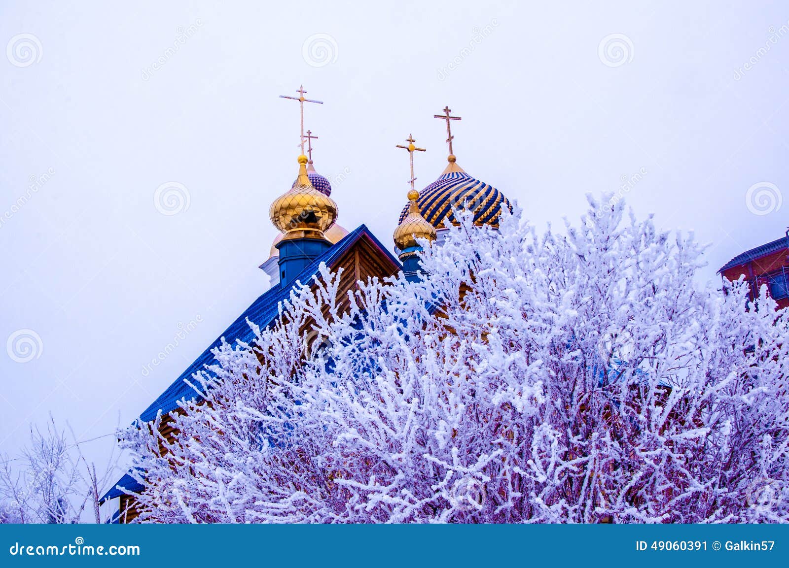 Church in winter, stock image. Image of christmas, color - 49060391