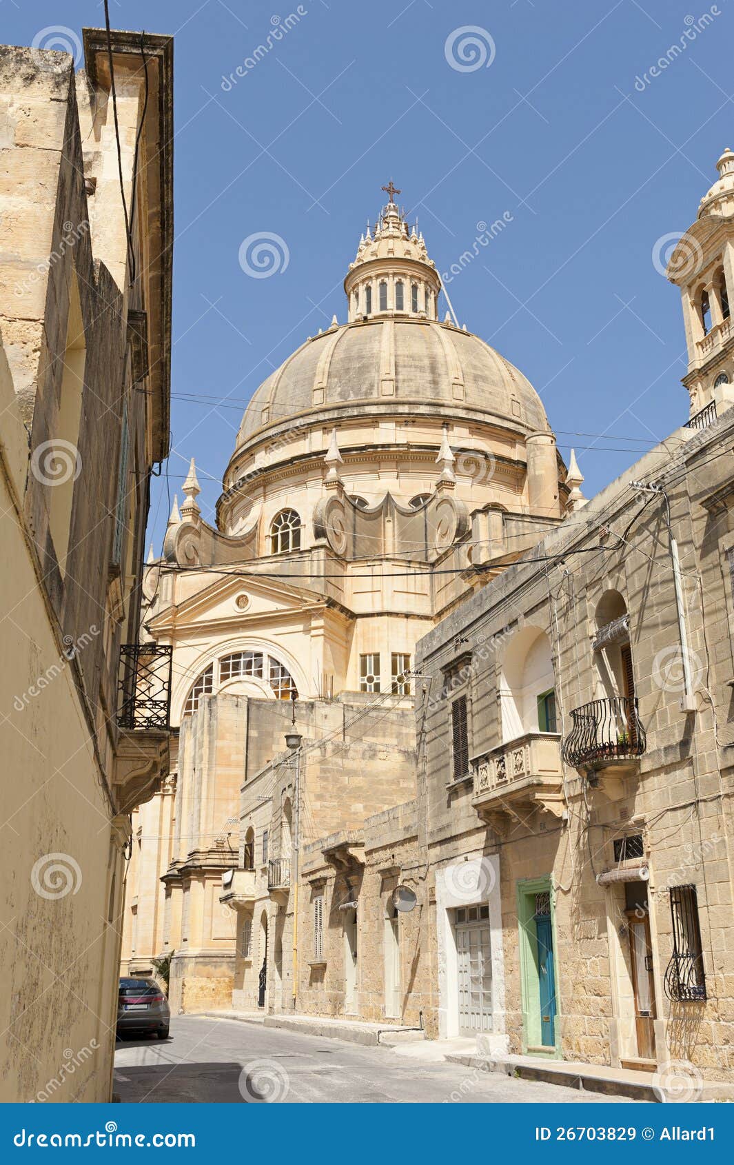Church in Xewkija, Gozo, Malta Stock Image - Image of christianity ...