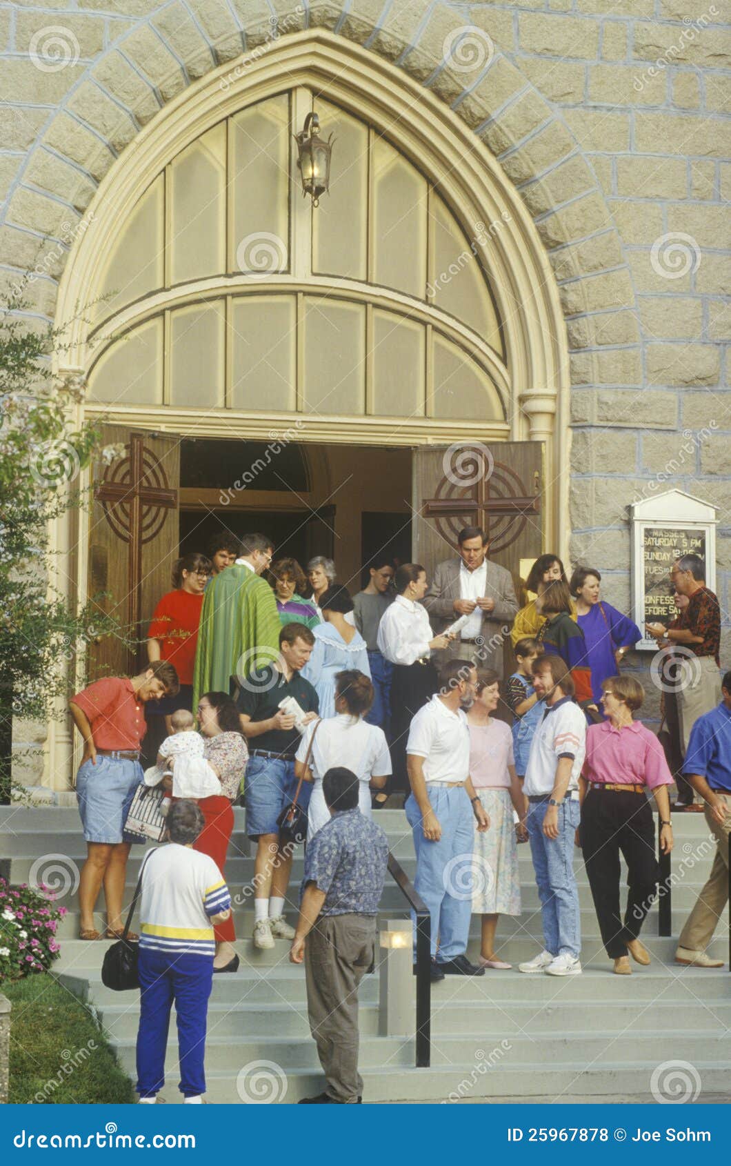 Churchgoers at Fellowship Outside of Church Editorial Stock Photo ...