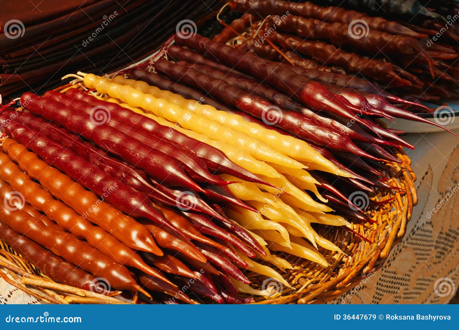 Churchkhela en el mercado imagen de archivo. Imagen de georgia - 36447679