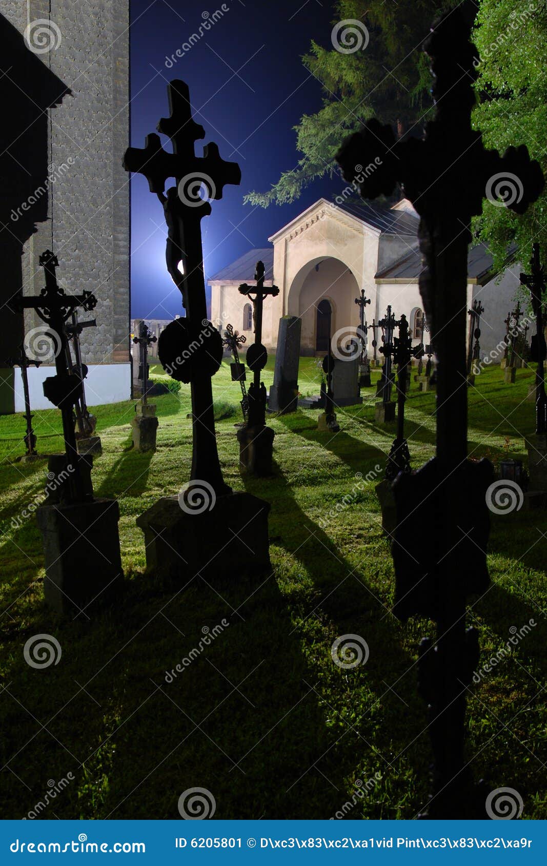 Churchyard stock image. Image of grave, cemetery, green - 6205801
