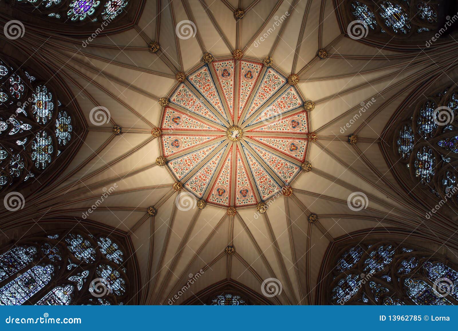 Ceiling Coffered Wooden Ornate: Exquisite Medieval Gothic Interior With ...