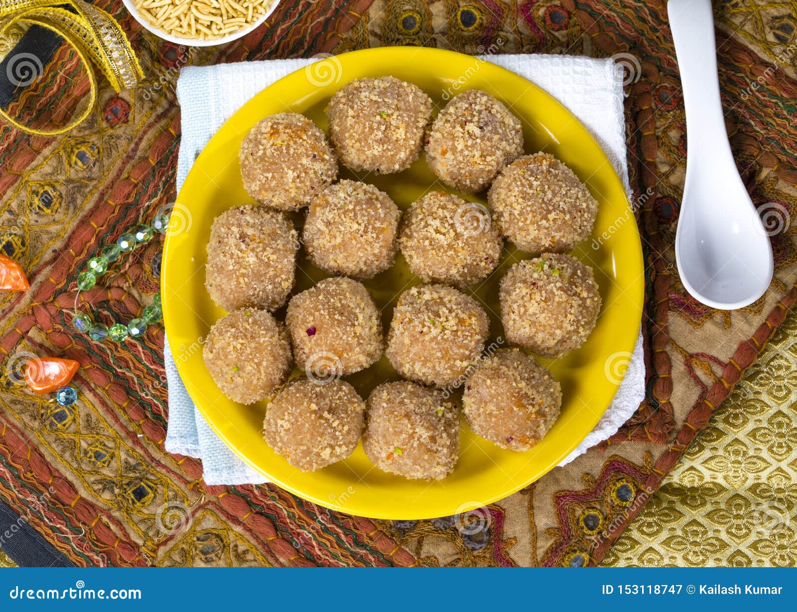 Churma Laddu imagen de archivo. Imagen de india, redondo - 153118747