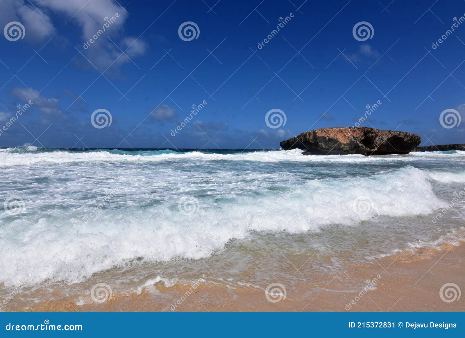 Churning Ocean with Lots of Waves in the Caribbean Stock Image - Image ...