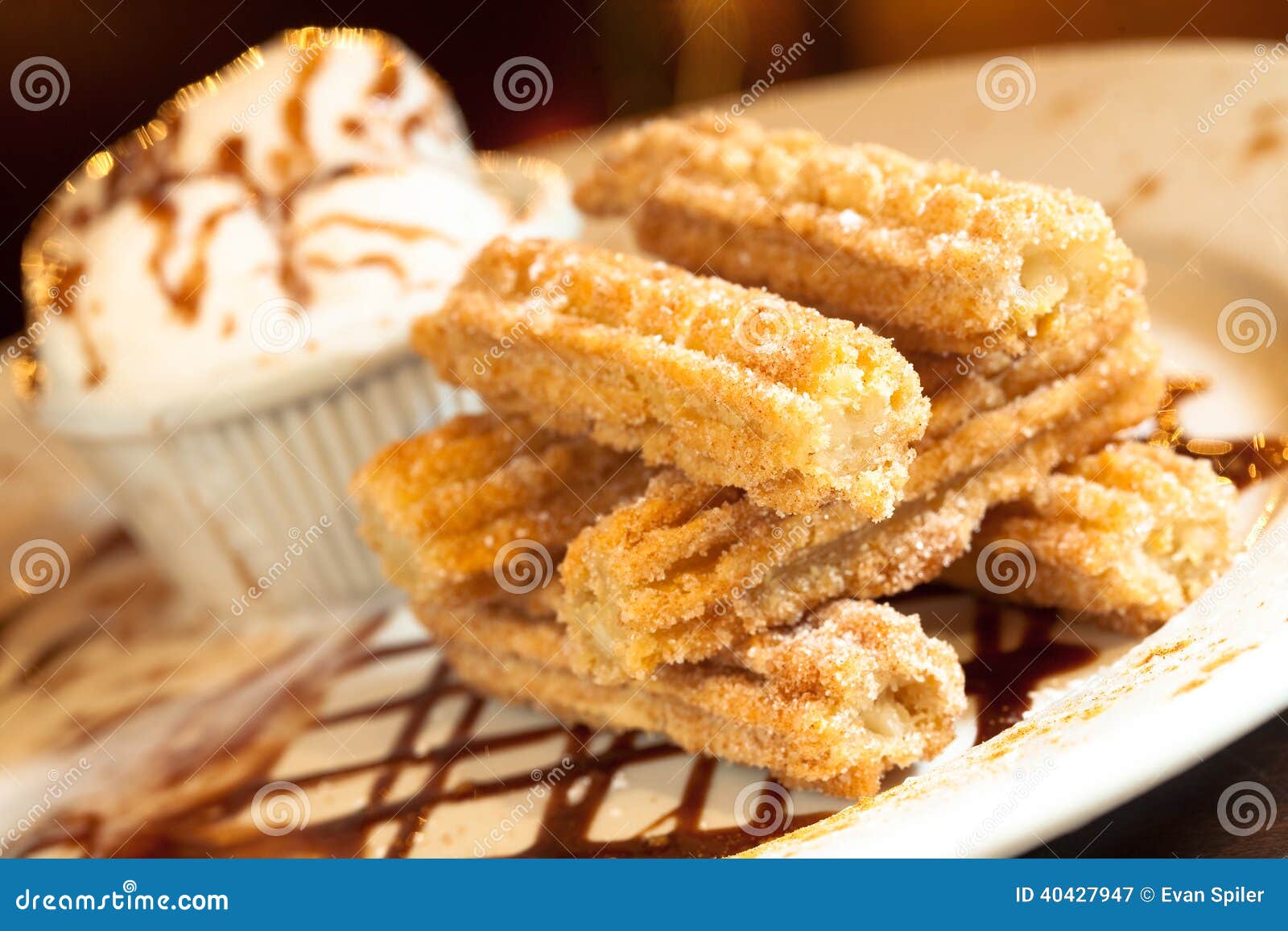 Churro Dessert stock image. Image of york, syrup, drizzle - 40427947