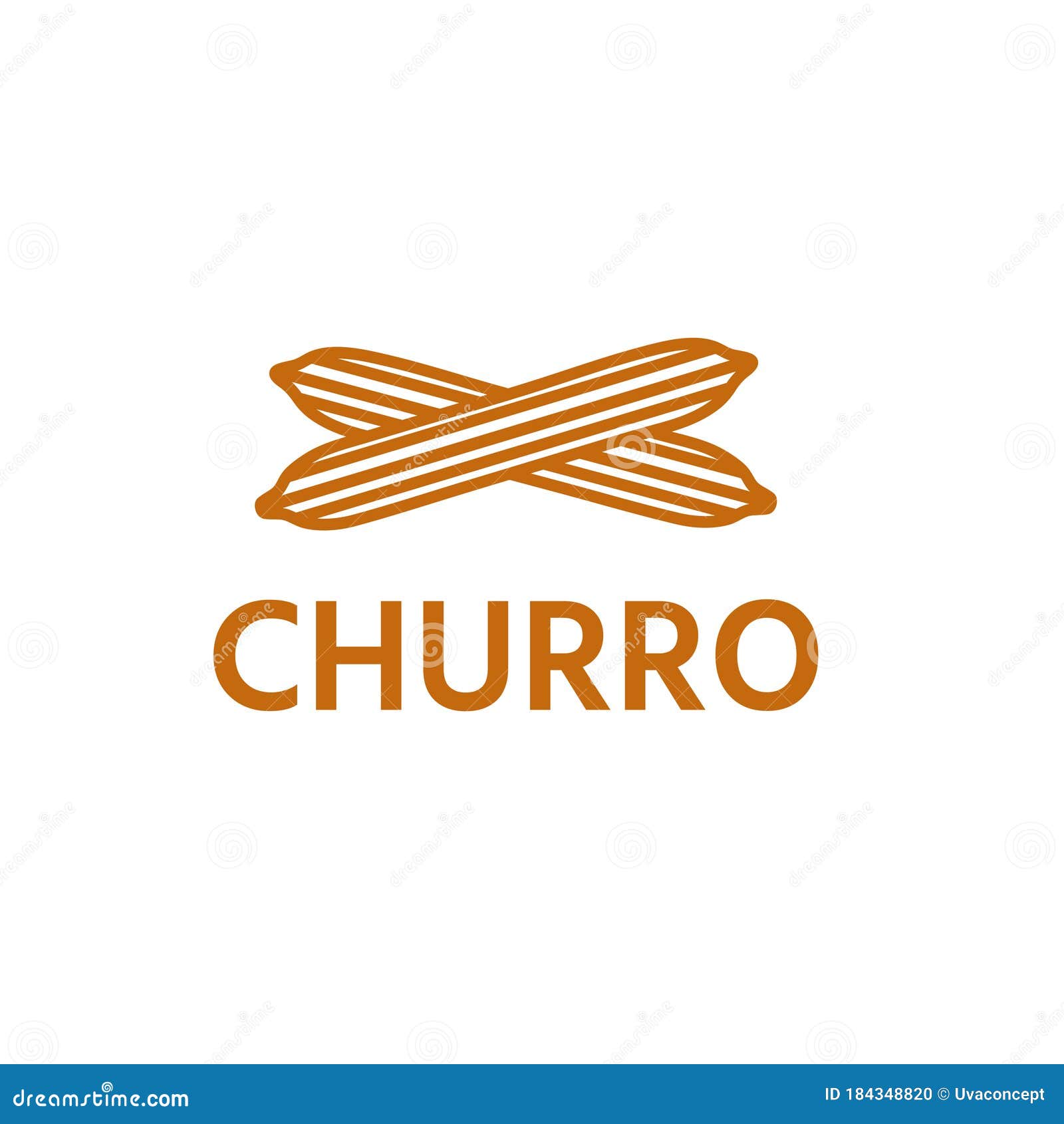 Churro Vector Icon Isolated On White Background. Outline, Thin Line ...