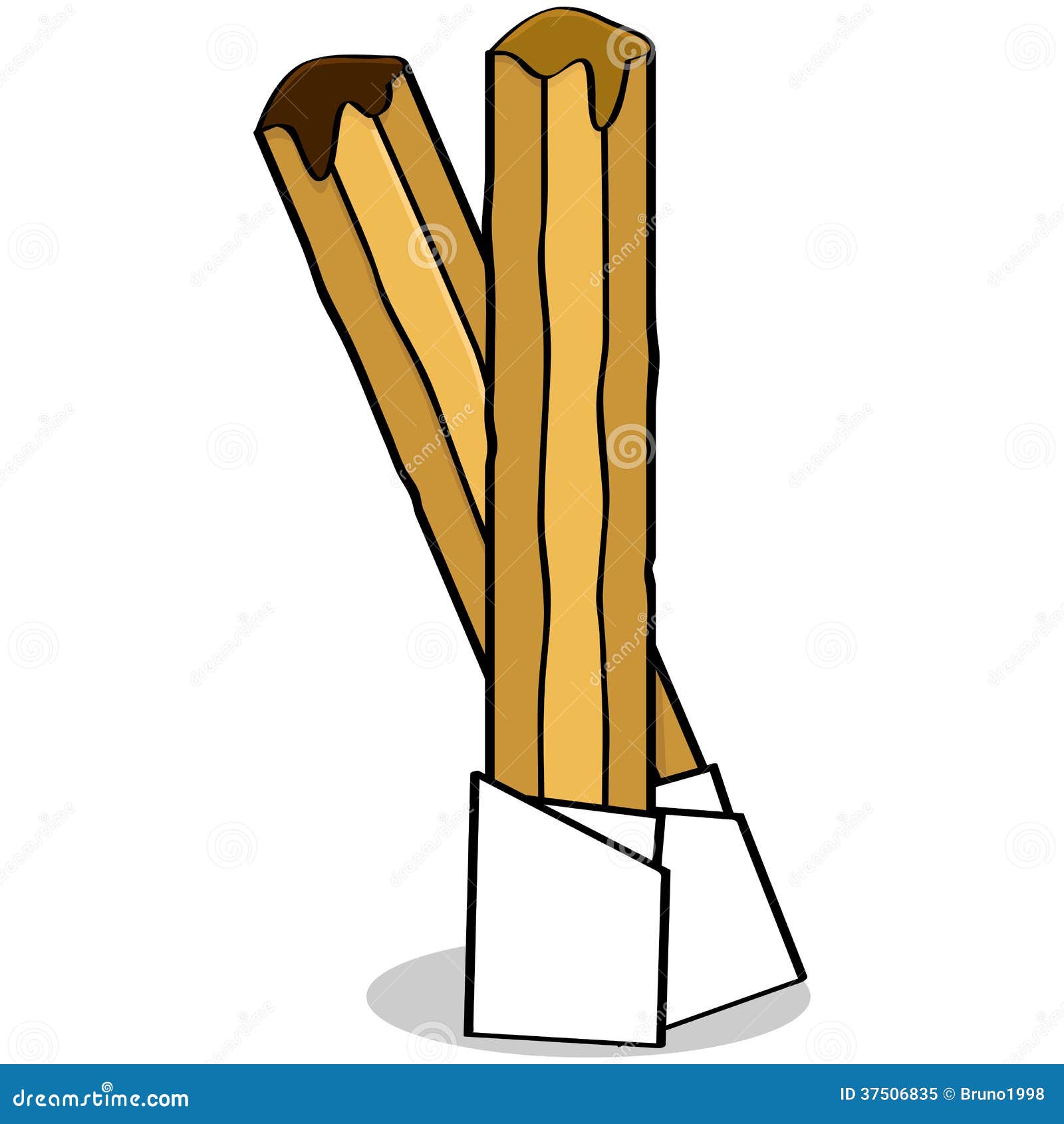 Churros stock illustration. Illustration of latin, cocoa - 37506835
