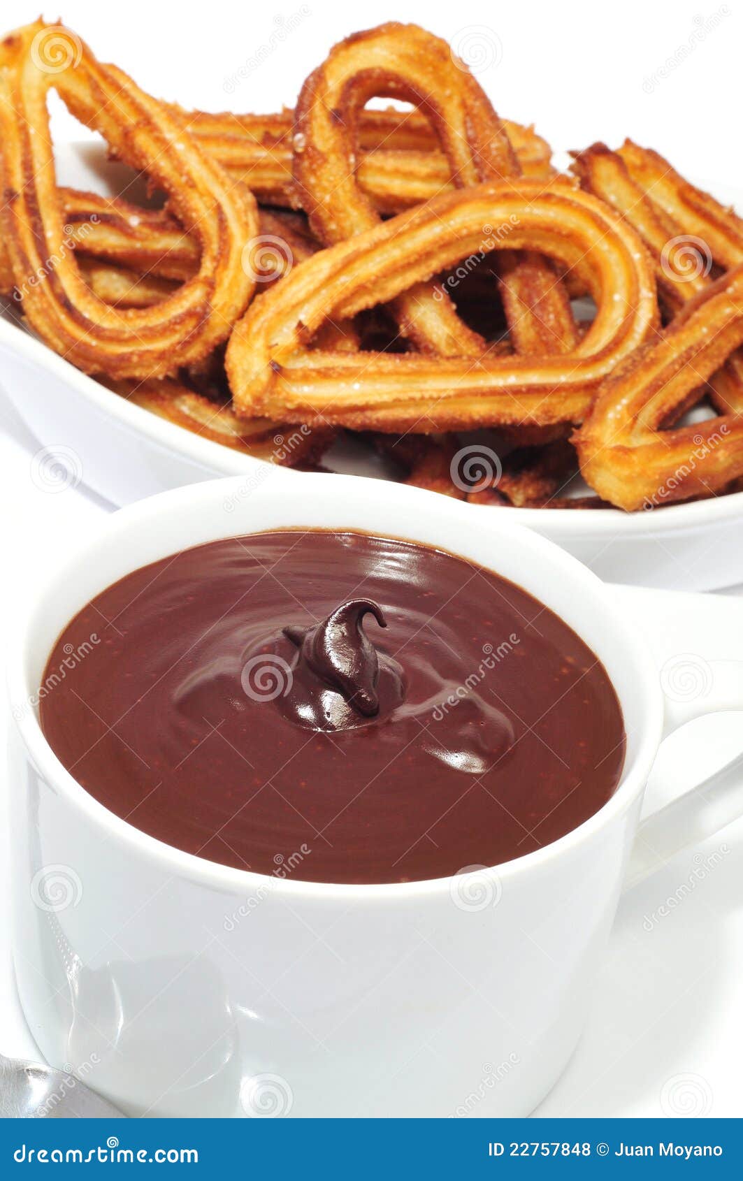 Churros with chocolate stock photo. Image of fried, churros - 22757848