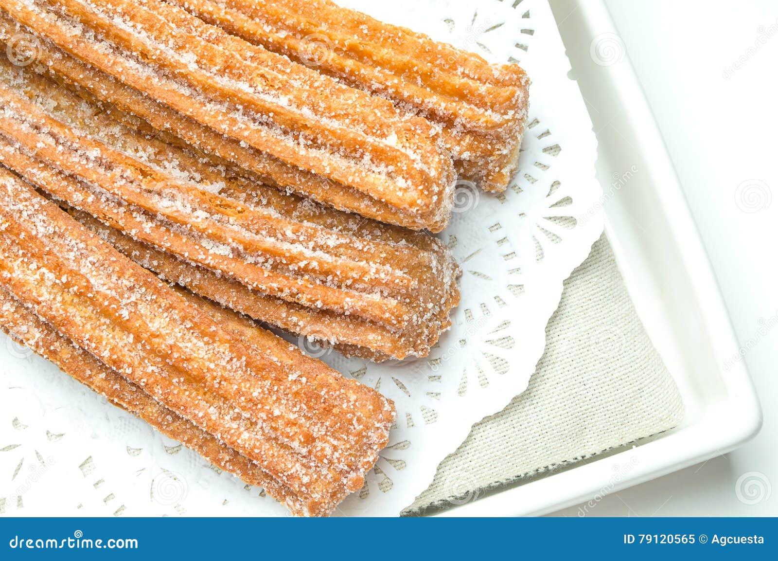 Churros on a Decorated Plate Stock Image - Image of cinnamons, meal ...