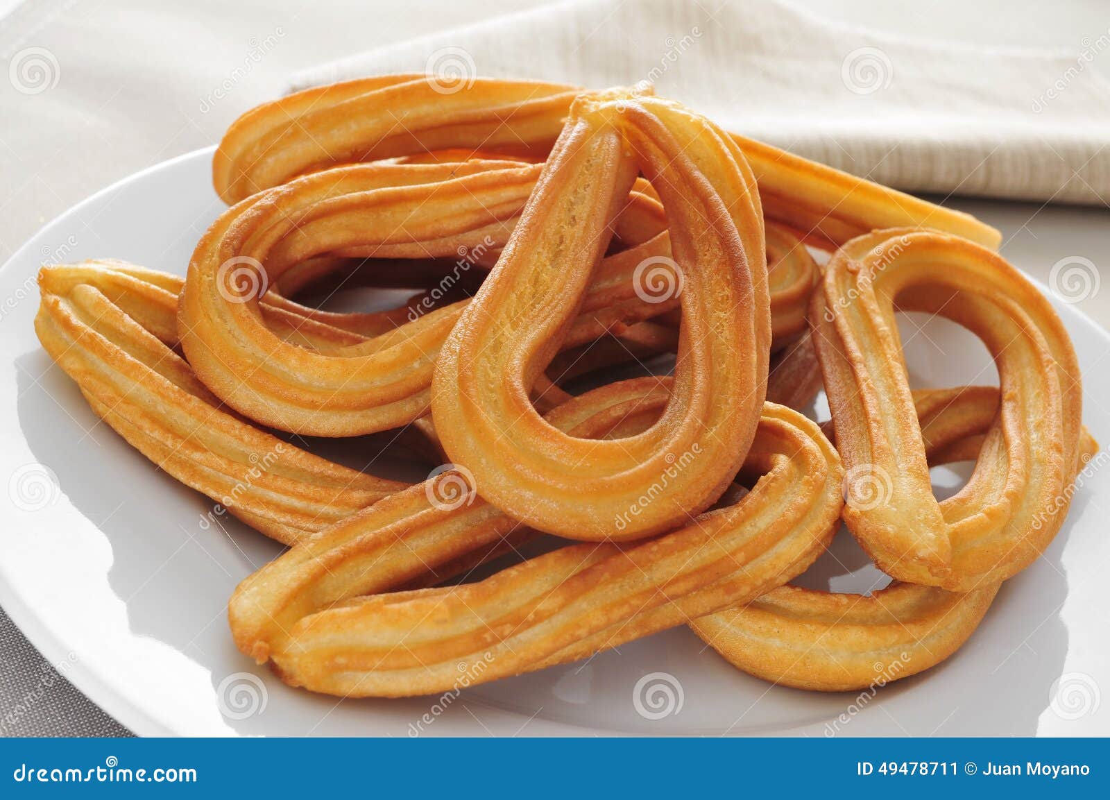 Churros typical of Spain stock image. Image of dessert - 49478711