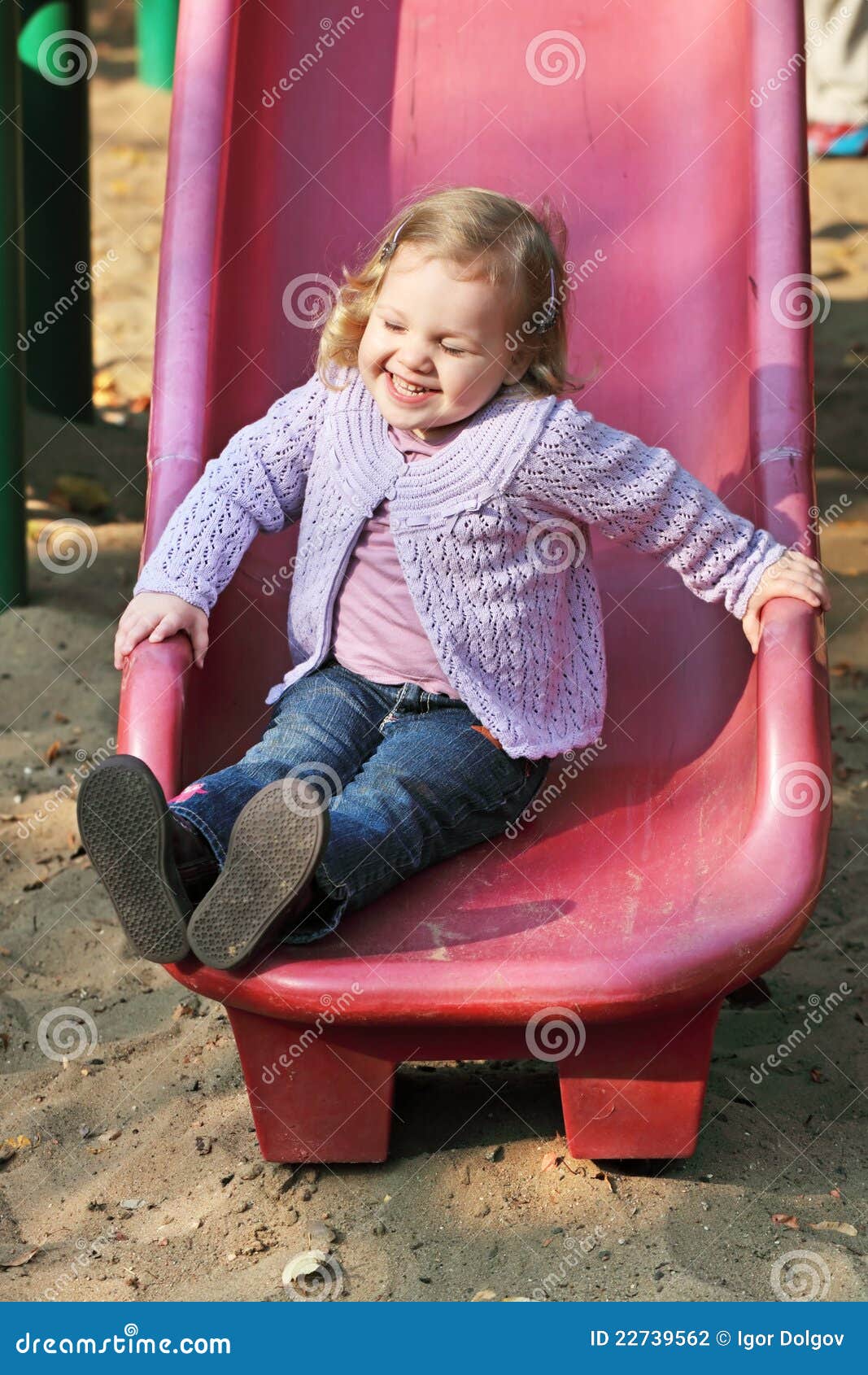 Chute stock photo. Image of baby, stroll, hillock, girl - 22739562