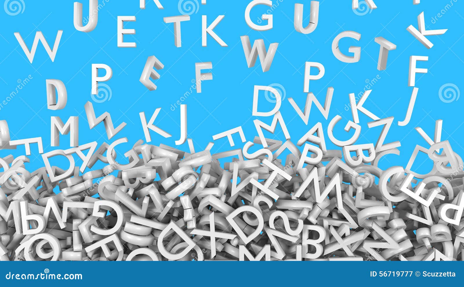 Chute De Lettres D'alphabet Illustration Stock - Illustration du ...