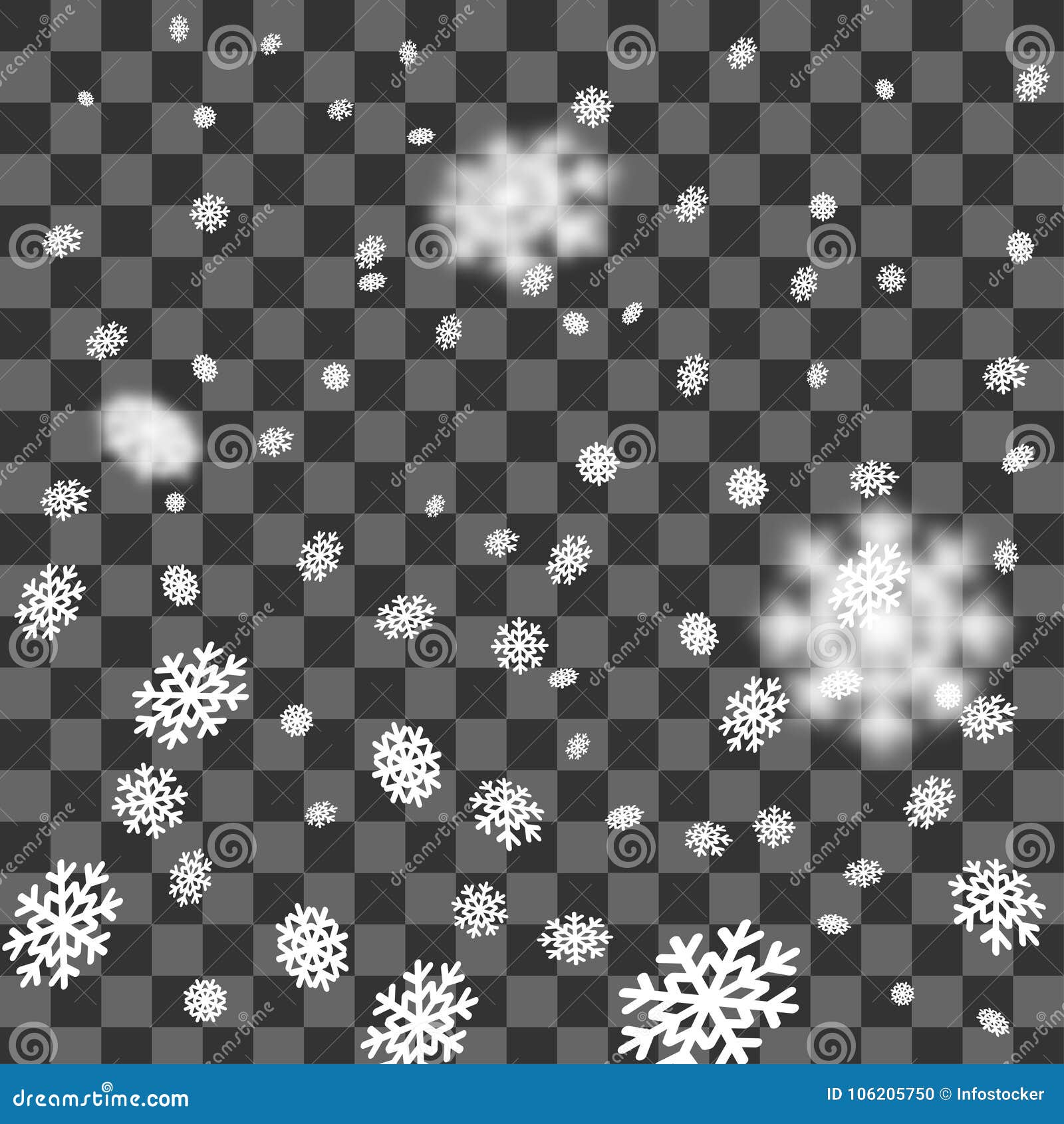 Chute De Miroitement De Flocon De Neige Transparente Illustration de ...