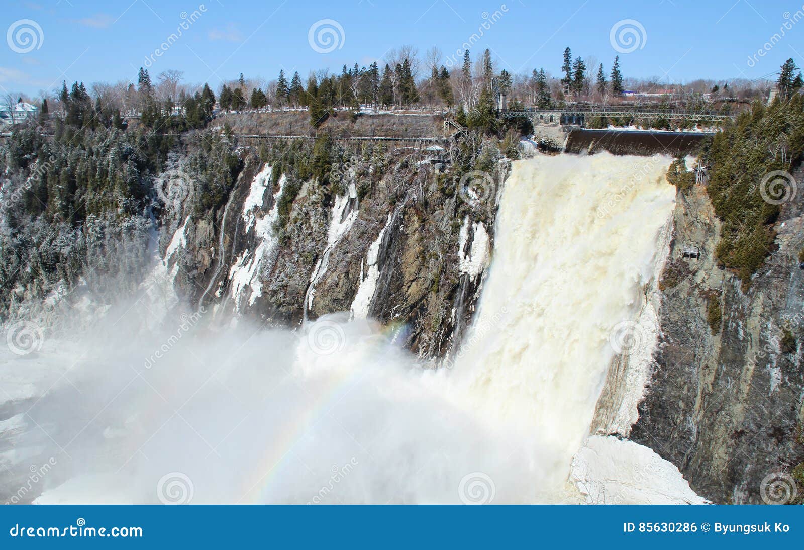 Chute Montmorency Waterfall Stock Photo - Image of chute, chutes: 85630286