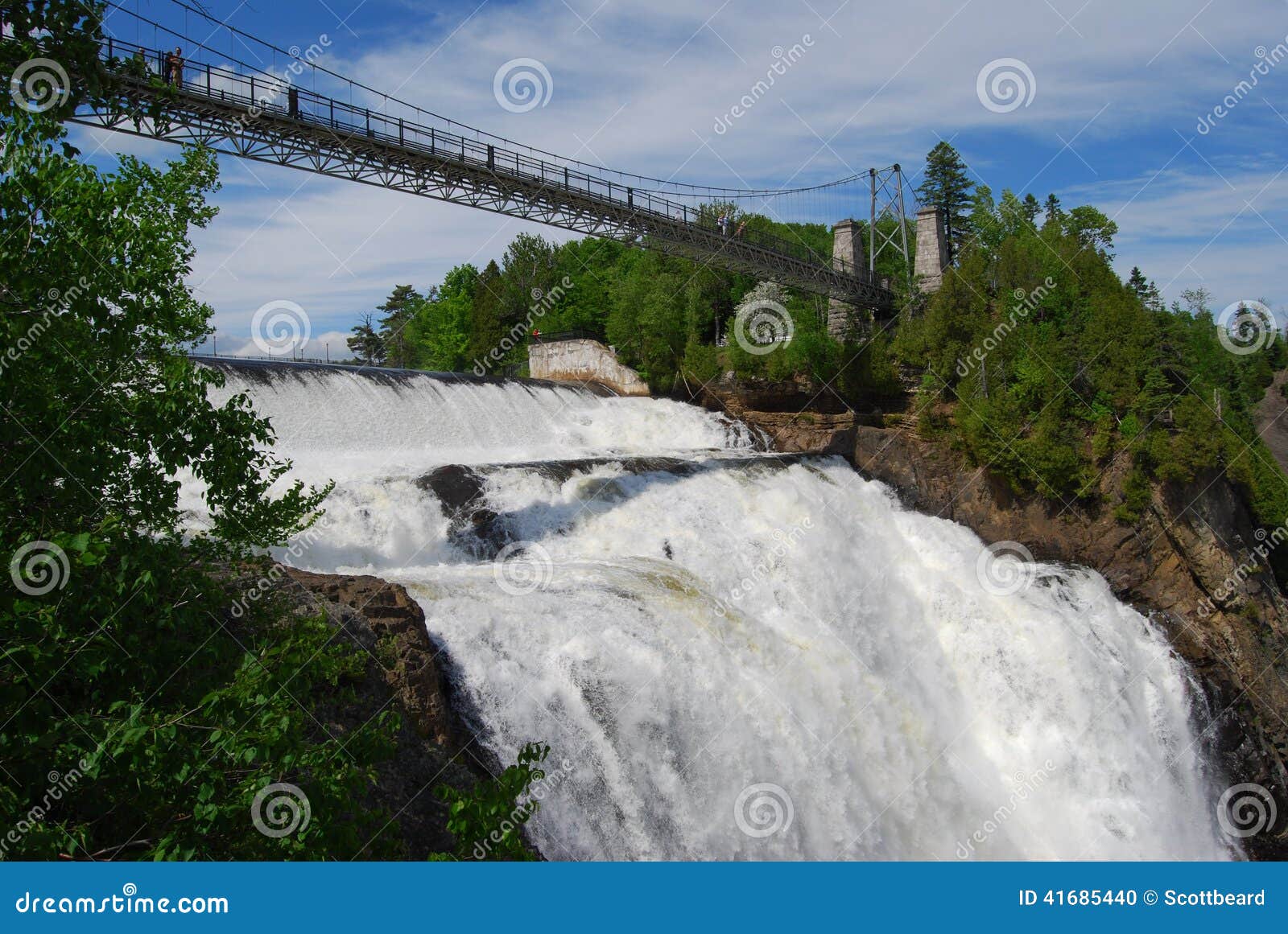 Chute Montmorency Waterfall Stock Photo - Image of water, canadian ...