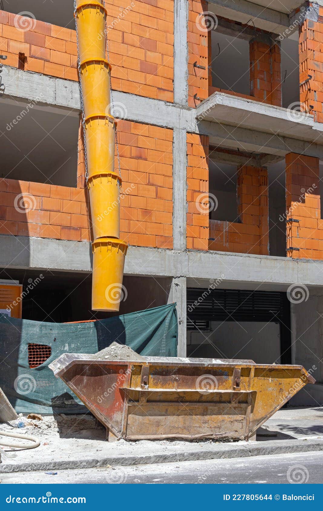 Skip and Chute stock photo. Image of equipment, plastic - 227805644