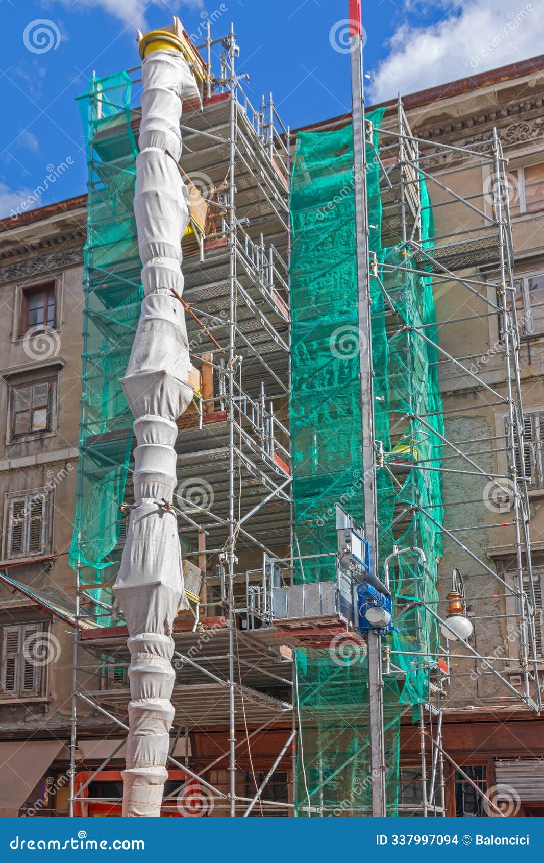 Construction Chute Building Stock Photo - Image of union, exterior ...
