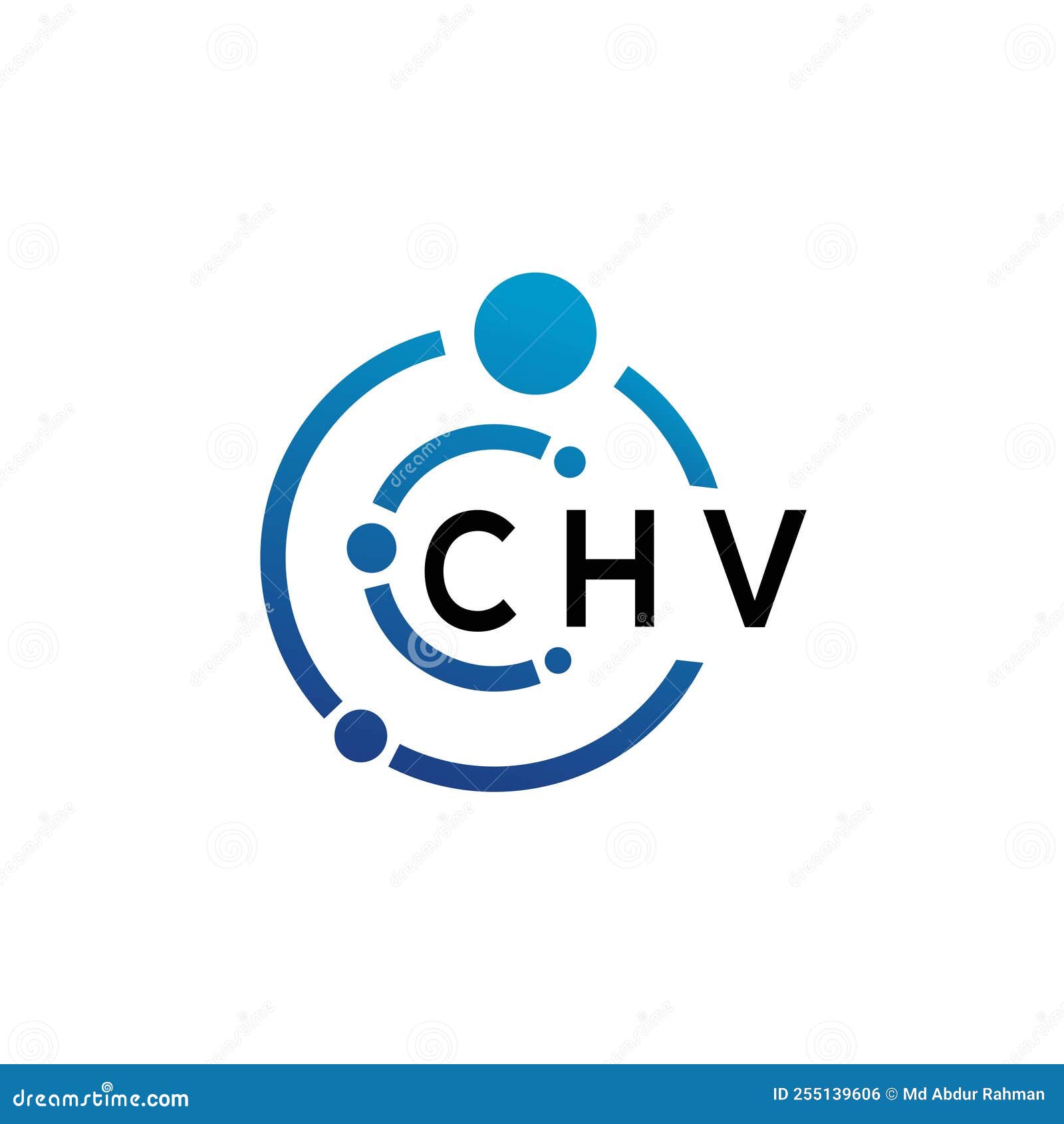 CHV Letter Logo Design on White Background. CHV Creative Initials ...