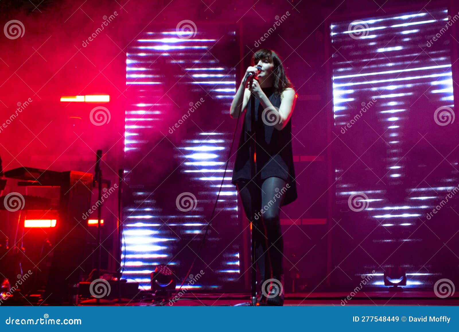 Chvrches in Concert from Central Park Summerstage in New York Editorial ...