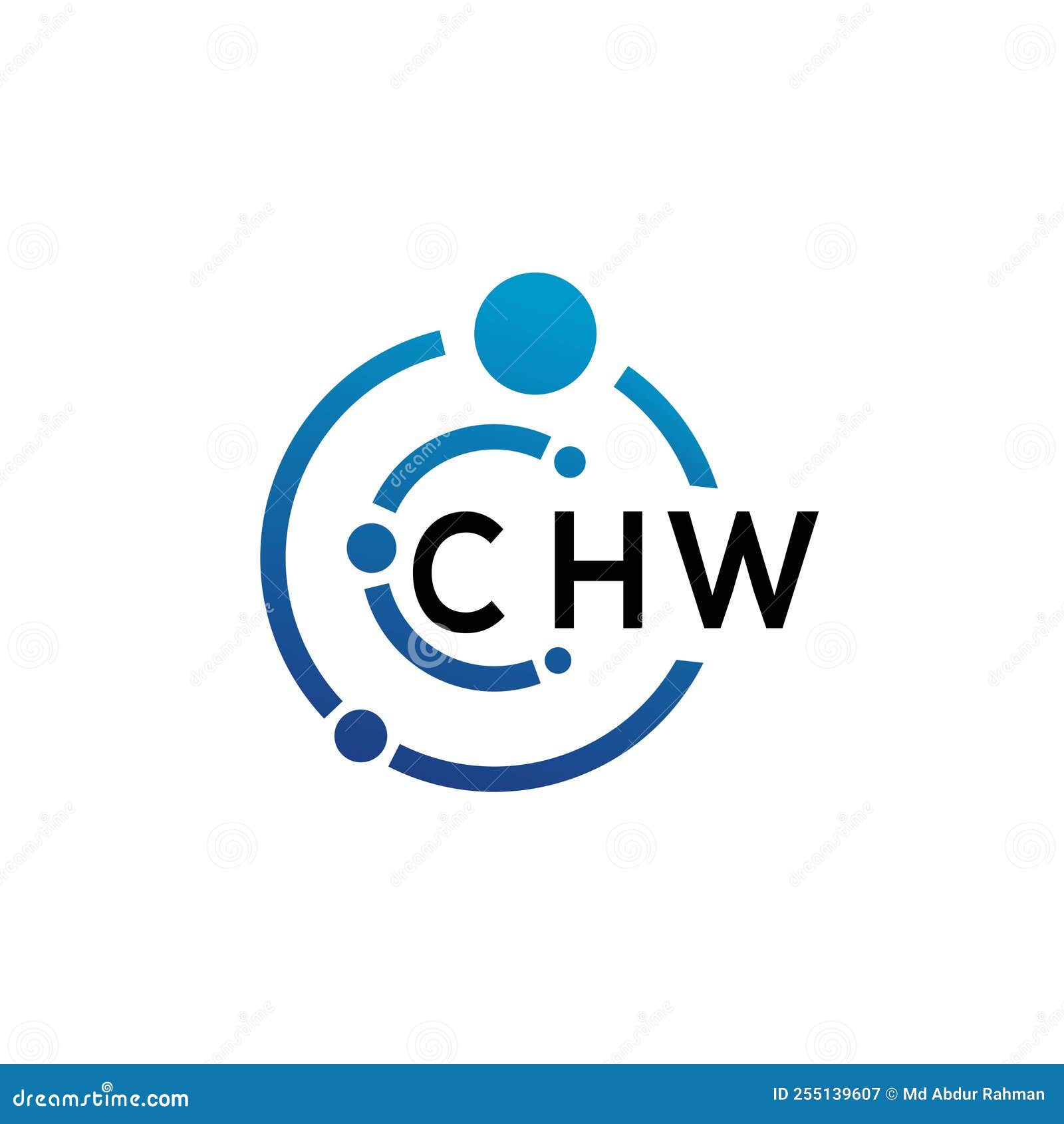 CHW Letter Logo Design on White Background. CHW Creative Initials ...