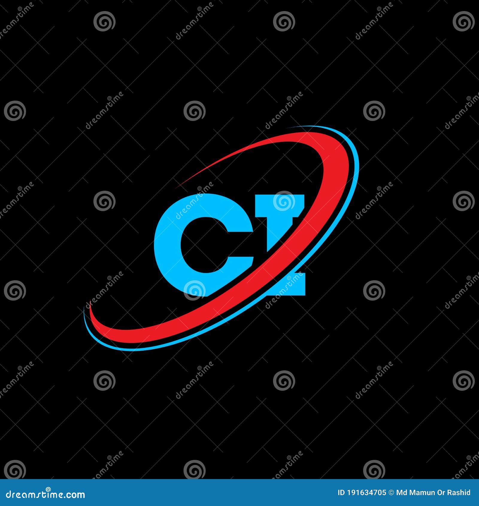 CI C I Letter Logo Design. Initial Letter CI Linked Circle Uppercase ...
