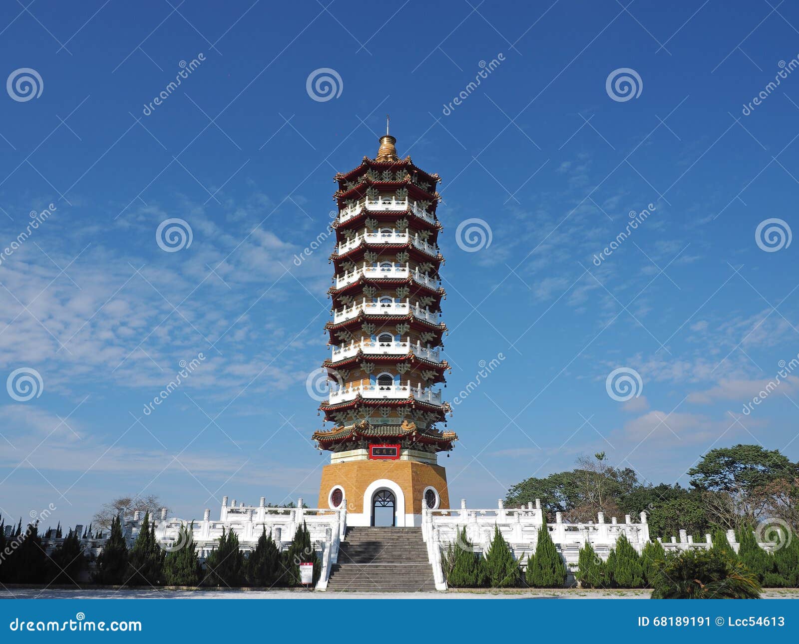 Ci En Pagoda stock image. Image of balustrade, landmark - 68189191