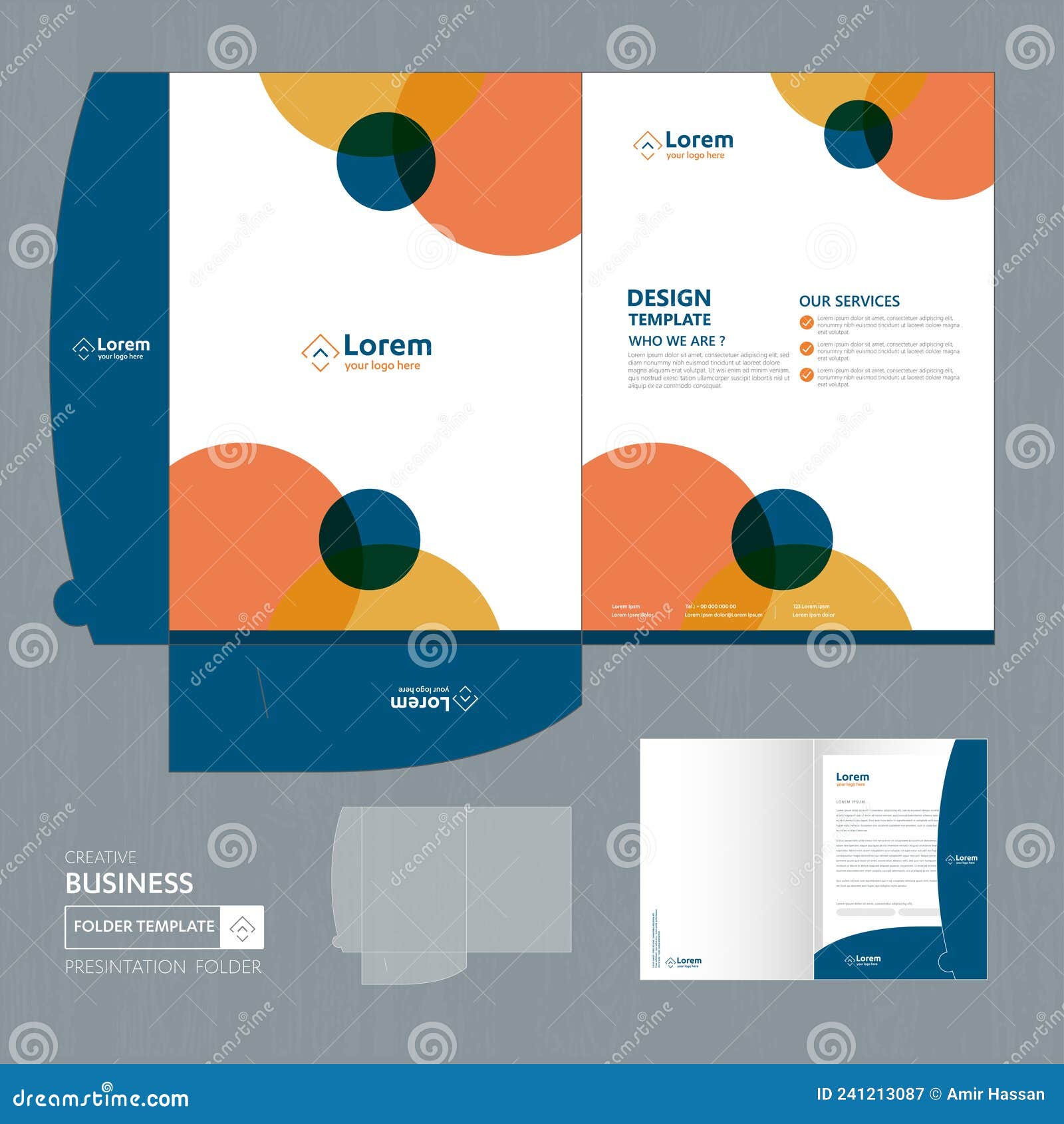 Corporate Business Presentation Promotion Folder Template Stock Vector ...