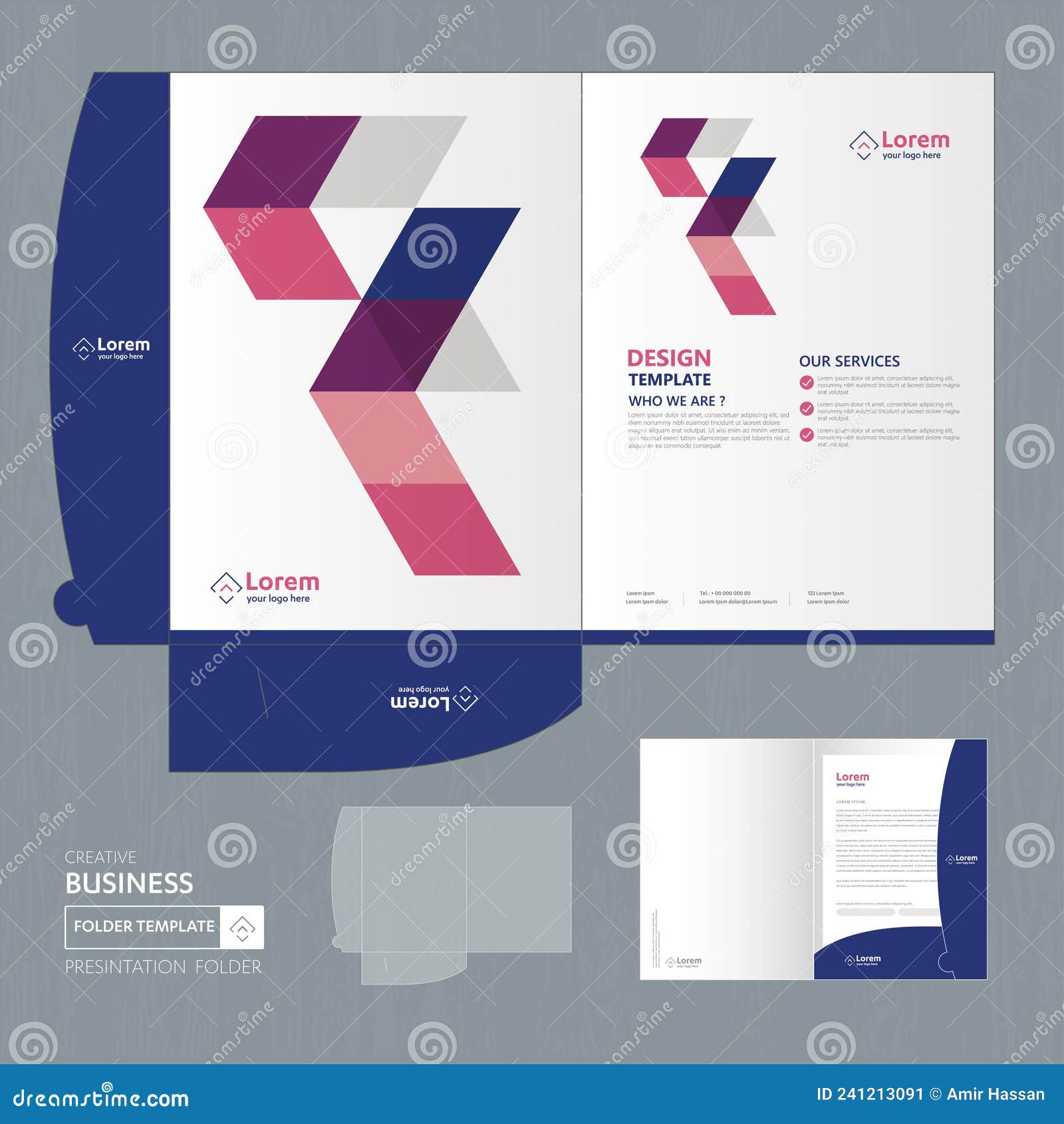 Corporate Business Presentation Promotion Folder Template Stock Vector ...