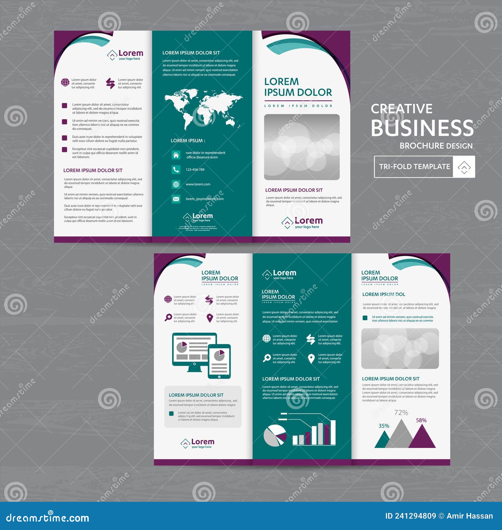 Mock Up 3d Leaflet Blank. Top View. For Brochure, Leaflet, Pamphlet ...