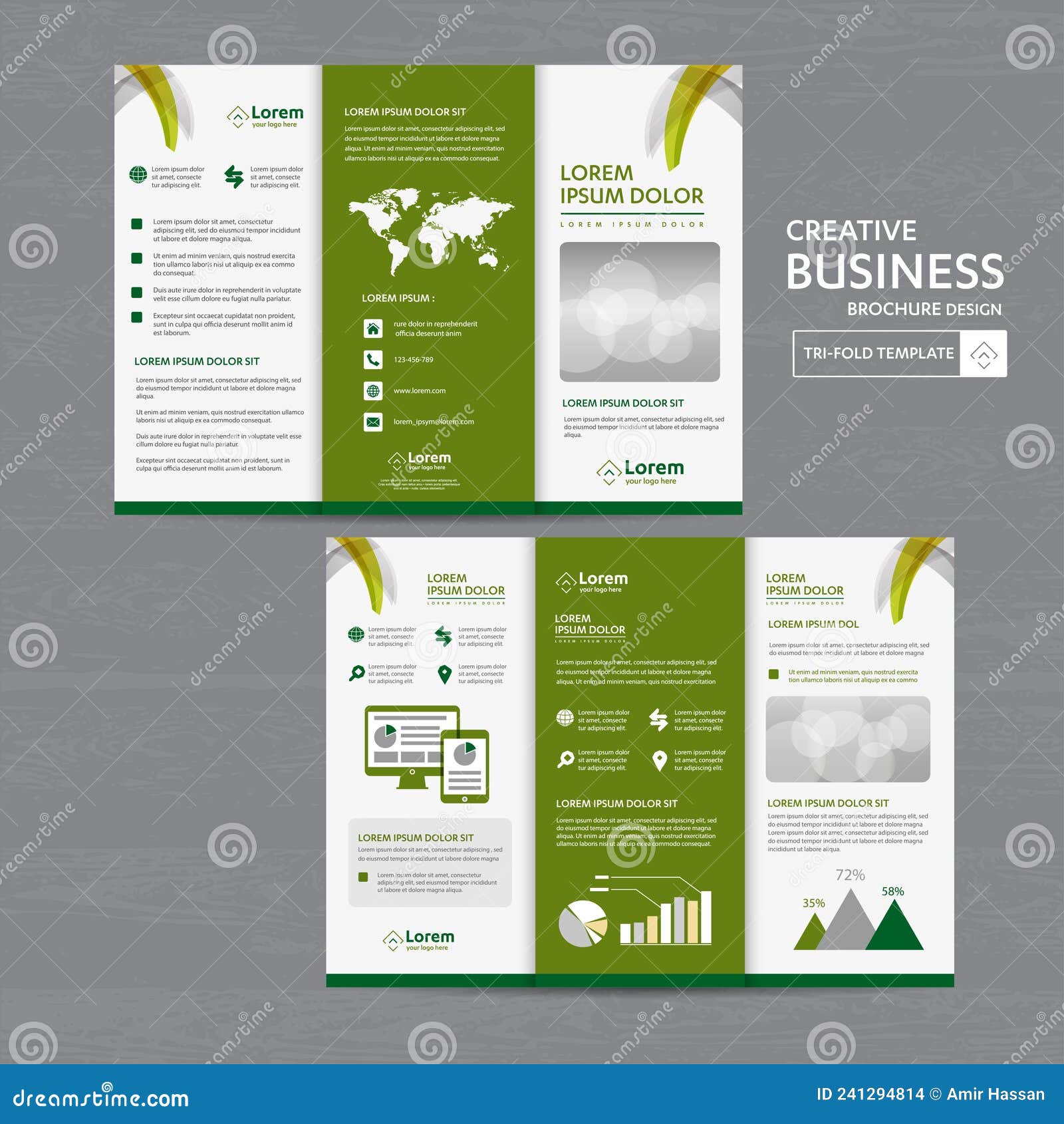 Mock Up 3d Leaflet Blank. Top View. For Brochure, Leaflet, Pamphlet ...