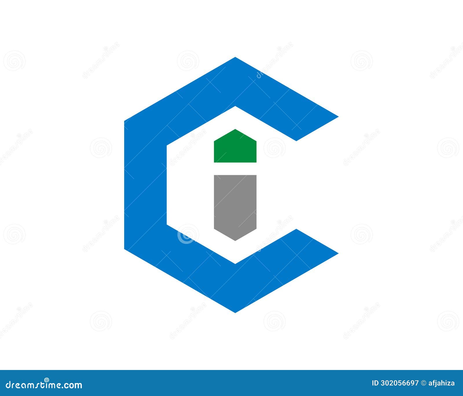 Ci Ic Hexagon Logo Template 1 Stock Vector - Illustration of university ...