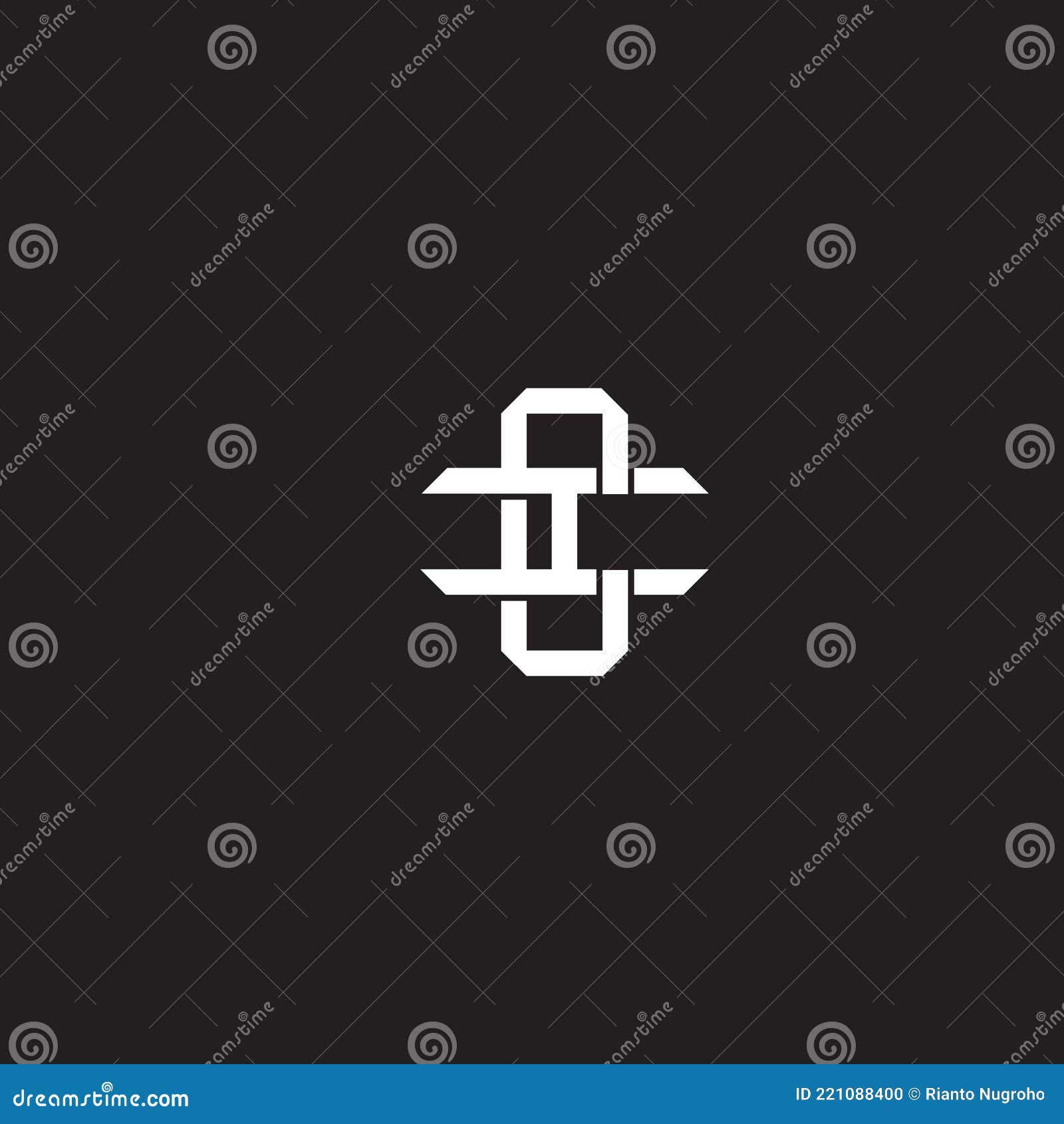 CI Initial Letter Overlapping Interlock Logo Monogram Line Art Style ...