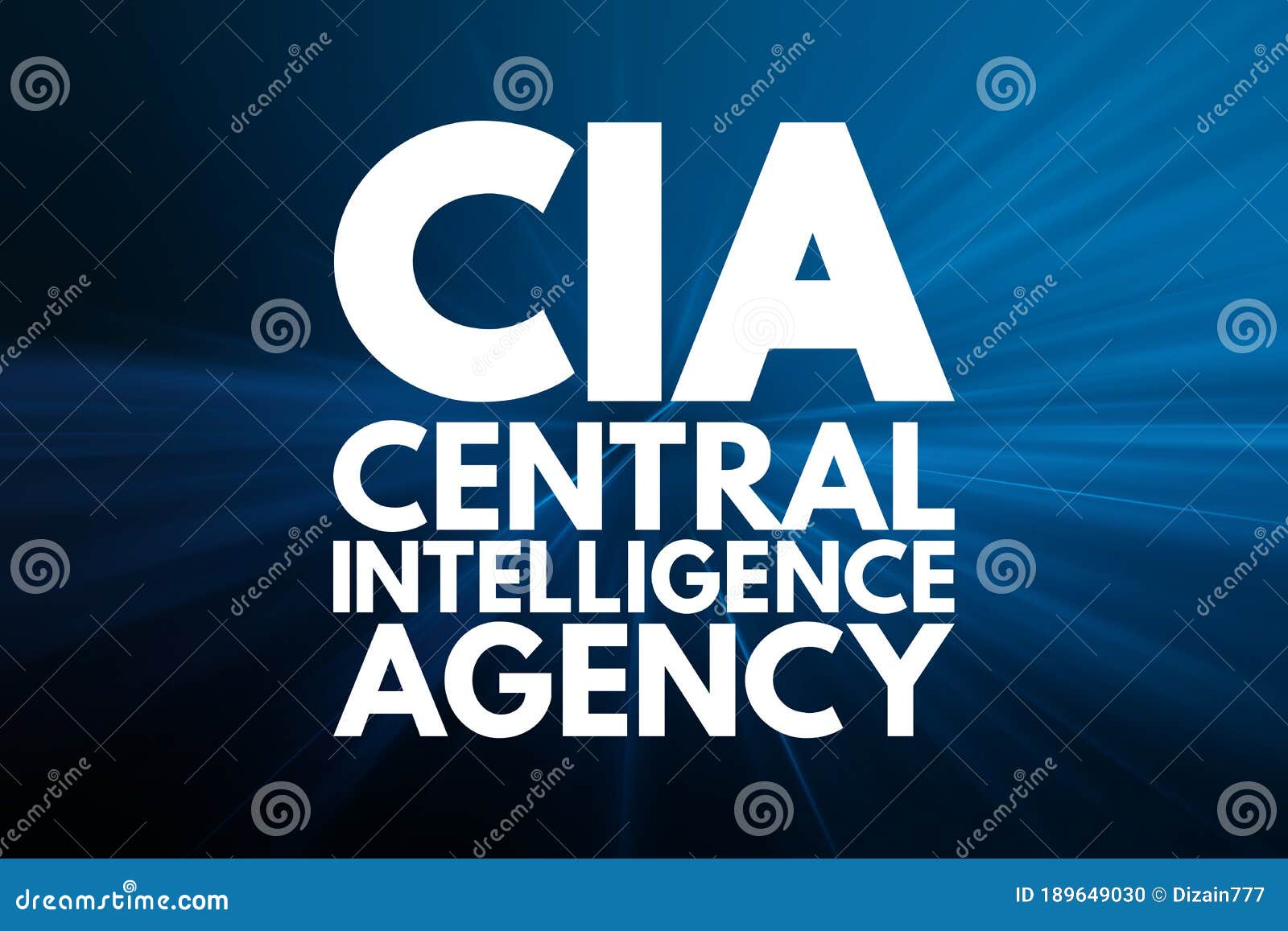 CIA - Central Intelligence Agency Acronym, Concept Background Stock ...
