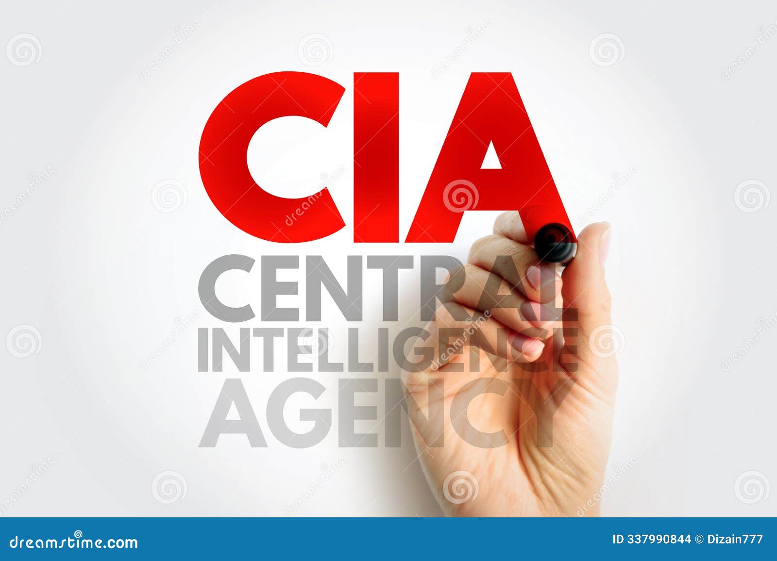 CIA - Central Intelligence Agency Acronym Text Stamp, Concept ...