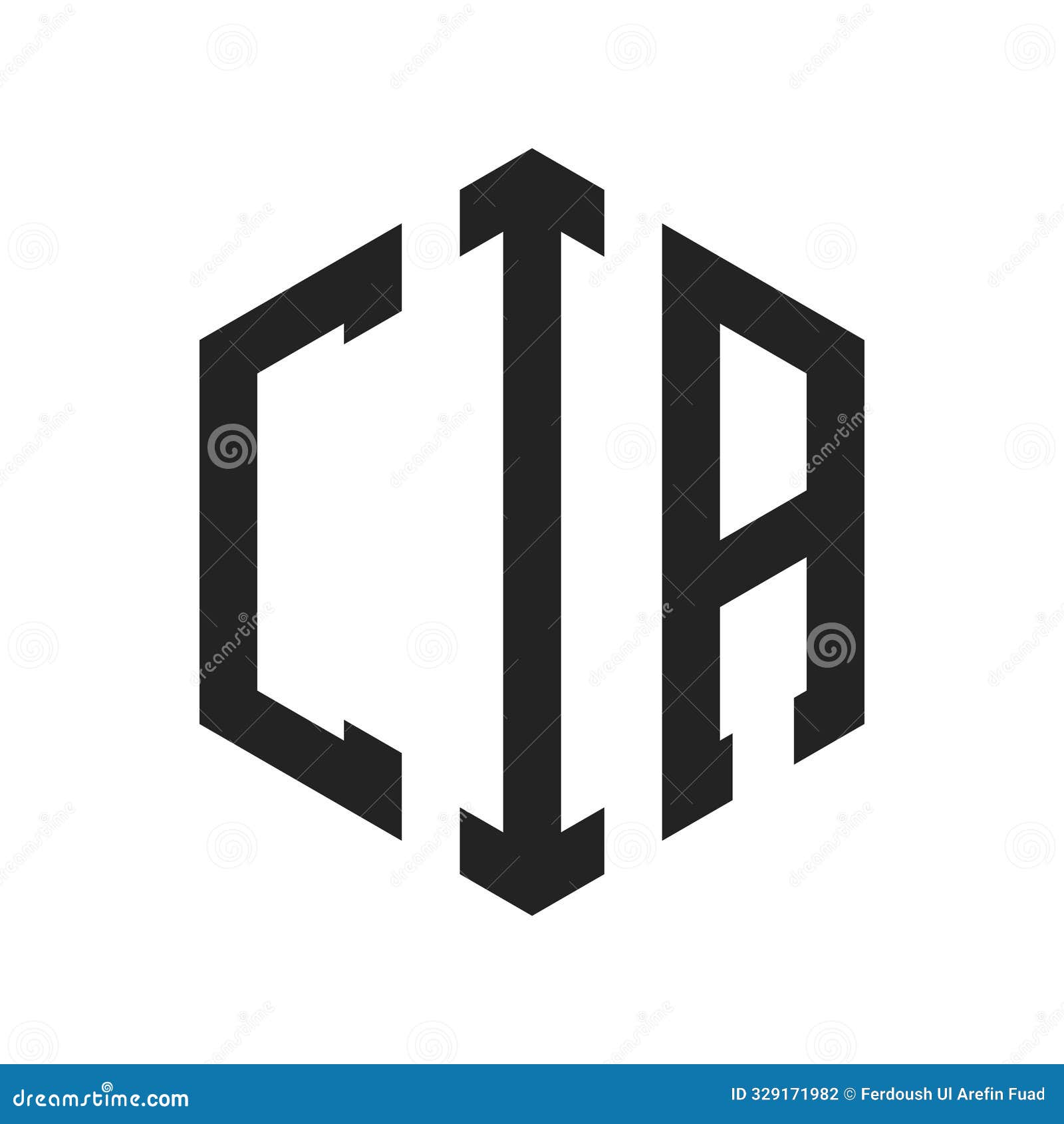 CIA Logo Design. Initial Letter CIA Monogram Logo Using Hexagon Shape ...