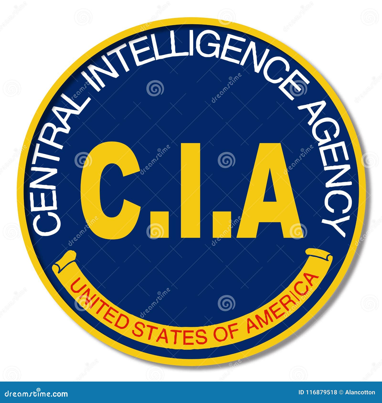 Cia Logo Mockup Over White Background Ilustración del Vector ...