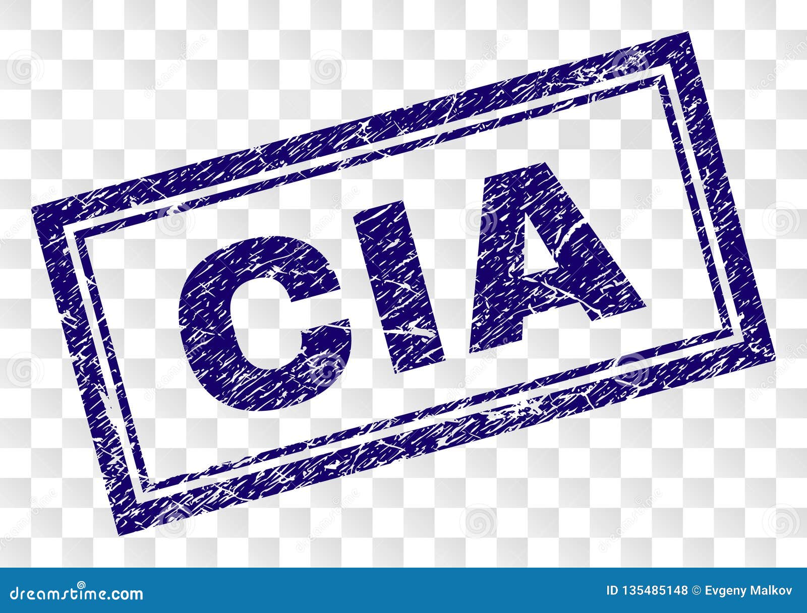 Grunge CIA Rectangle Stamp stock vector. Illustration of anonymous ...