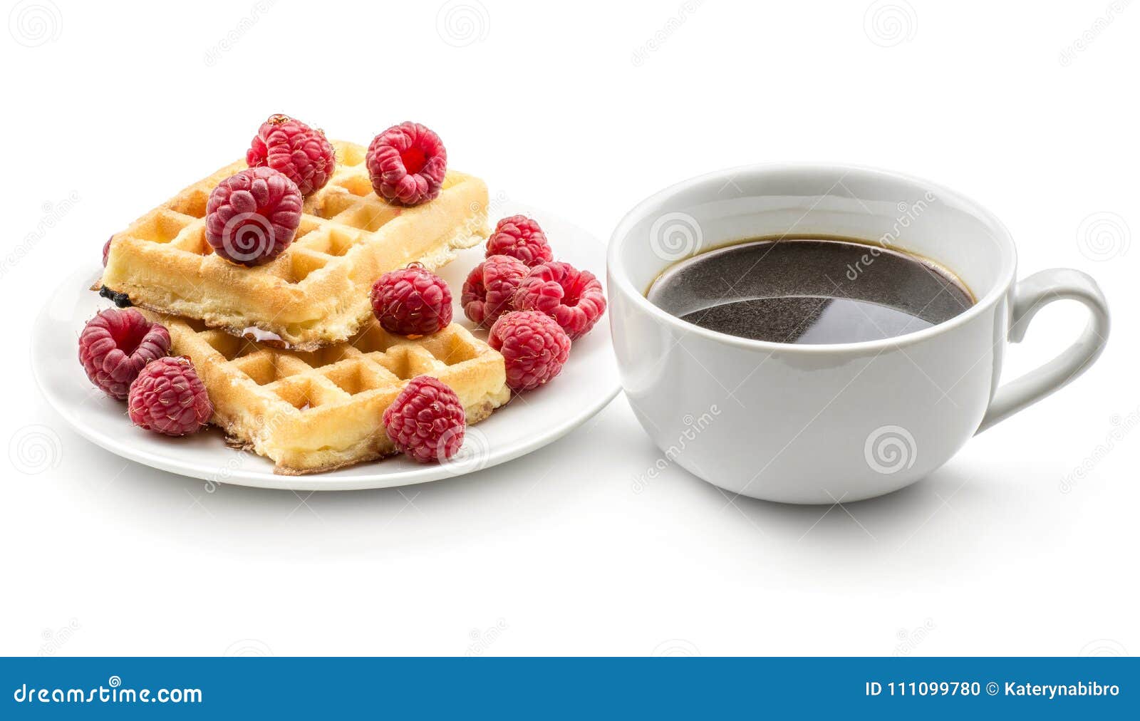 Cialda Belga Isolata Su Bianco Fotografia Stock - Immagine di piatto ...