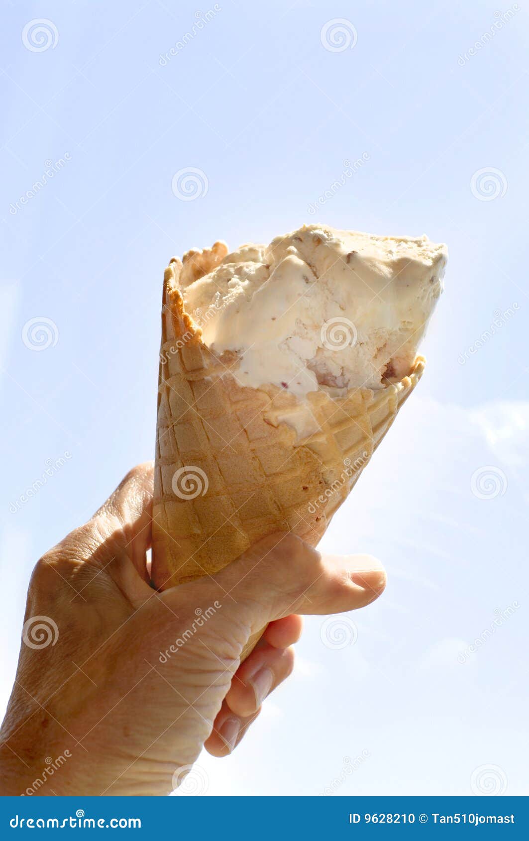 Cialda Del Dolce Del Cono Di Gelato Fotografia Stock - Immagine di ...