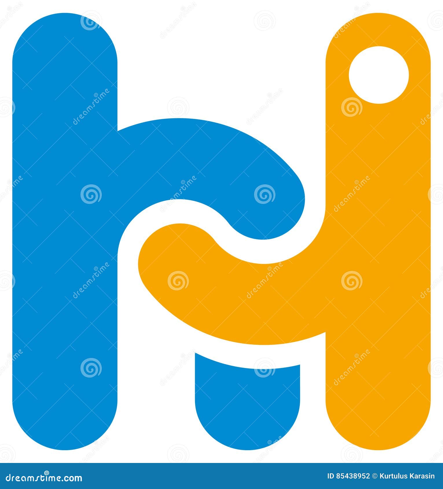 Ciao logo illustrazione vettoriale. Illustrazione di arancione - 85438952