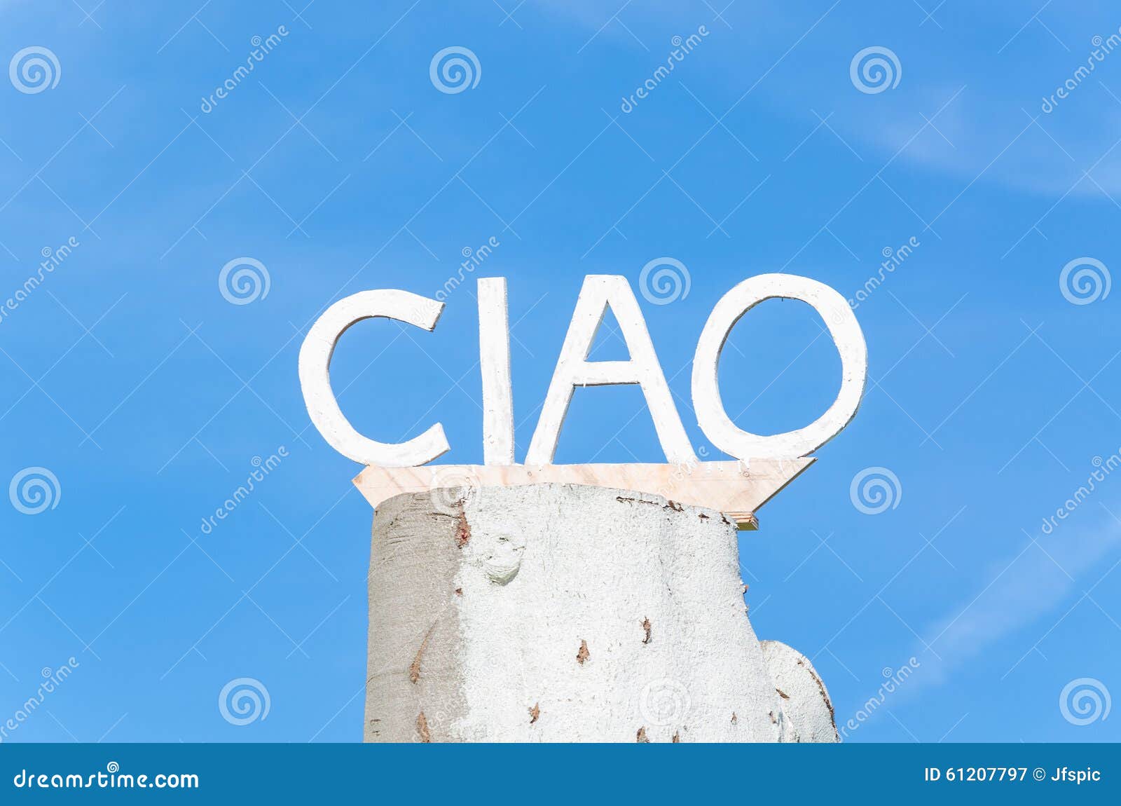 Ciao written stock image. Image of ideas, label, font - 61207797