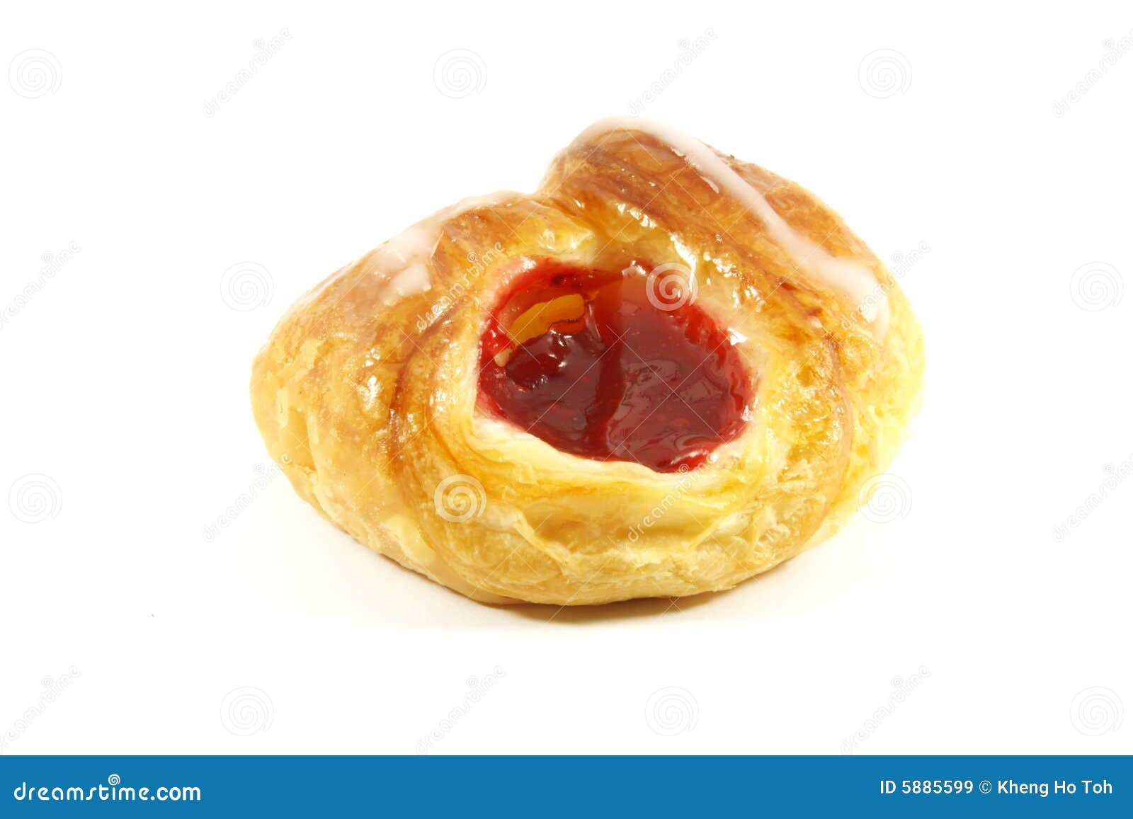 Ciasto duńskie malina obraz stock. Obraz złożonej z piec - 5885599