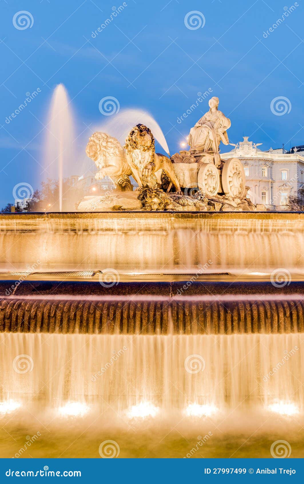 Cibeles Fountain at Madrid, Spain Stock Image - Image of destination ...